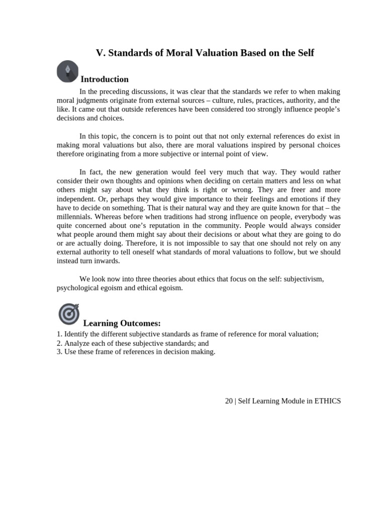 Moral Valuation: The Self's Influence | PDF | Psychological Egoism ...