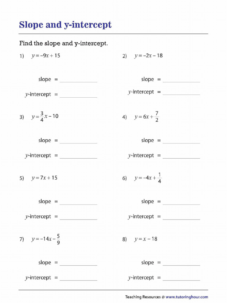 Finding-Slope-Y-Intercept - PDF - Finding-Slope-Y-Intercept | PDF