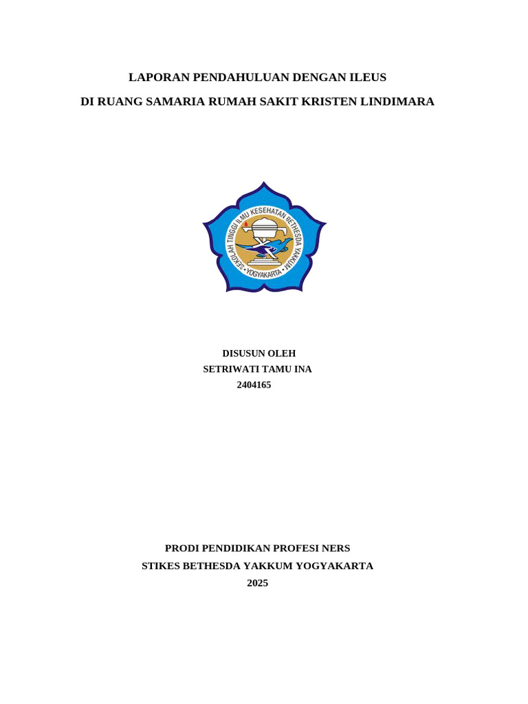 Laporan Pendahuluan Ileus di RS Lindimara | PDF