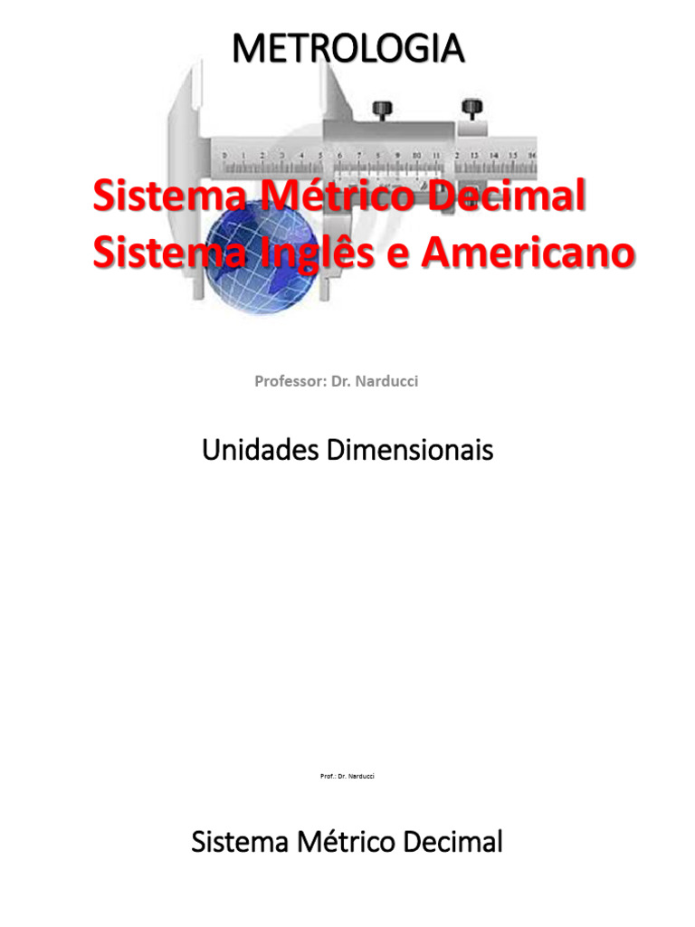 Medidas e Conversões: Sistema Métrico e Inglês | PDF | Decimal ...