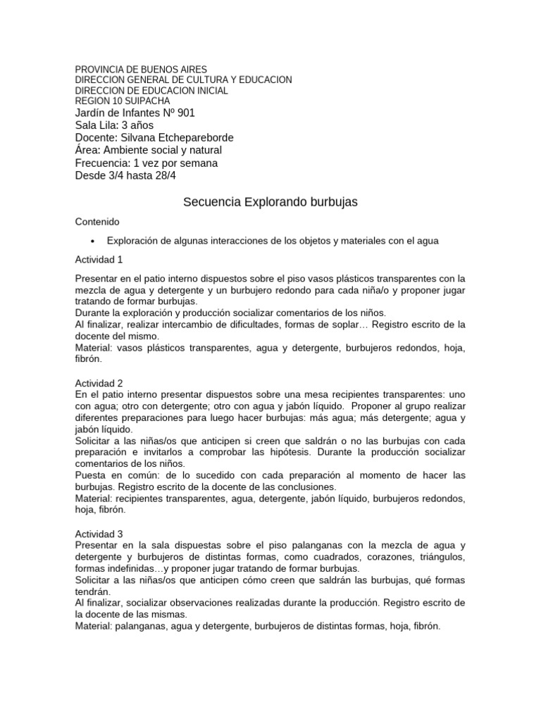 Secuencia Burbujas 901 2023 | PDF