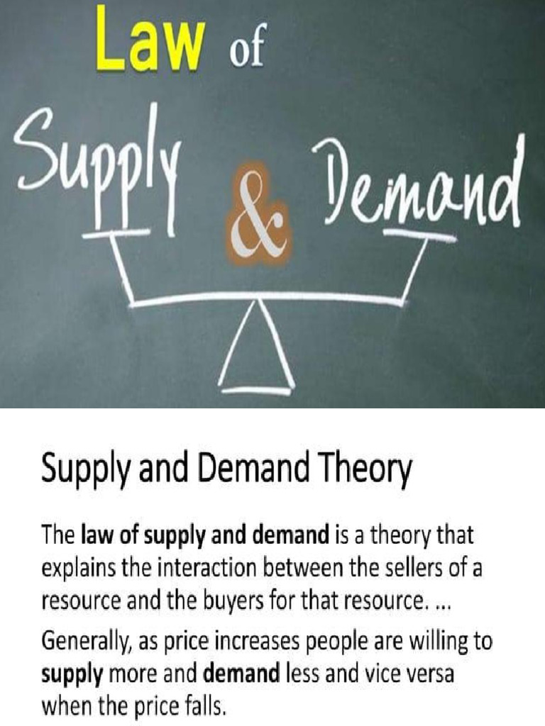 The Law Supply and Demand | PDF