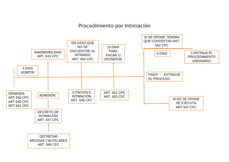 Esquema Procedimiento Por Intimacion | PDF