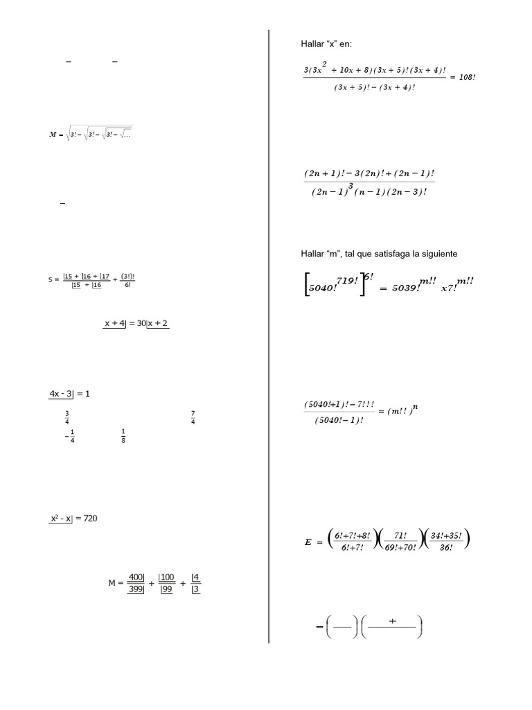 Factorial | PDF