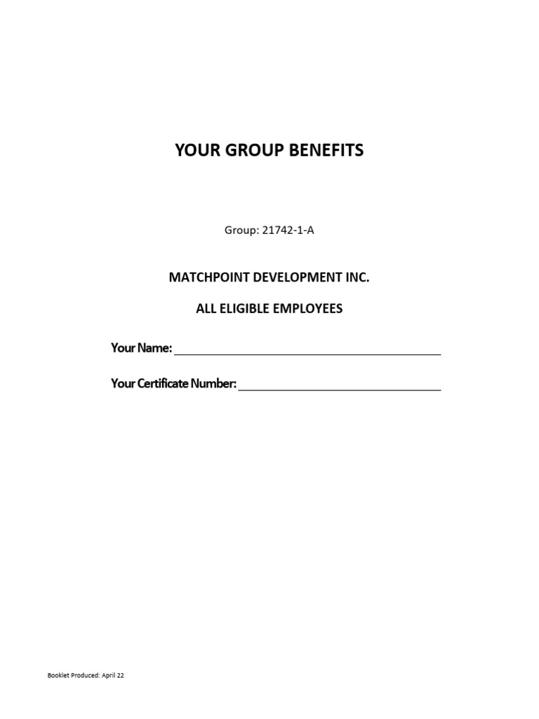 BenefitBooklet 21742 1 A | PDF | Life Insurance | Insurance
