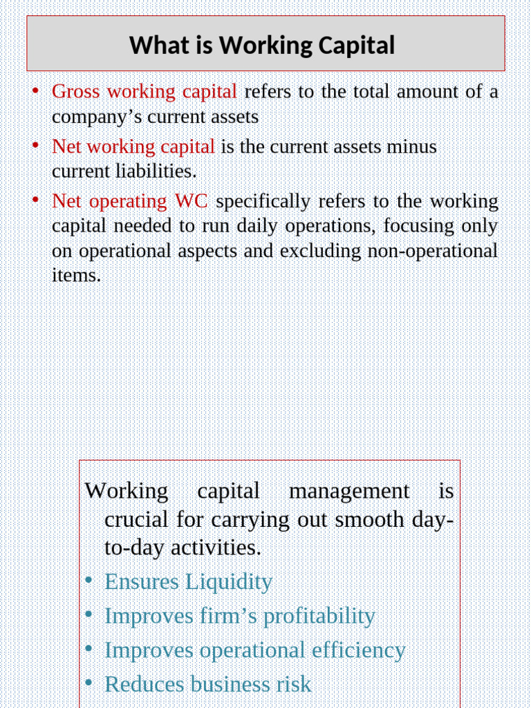 Working Capital Management | PDF | Working Capital | Market Liquidity