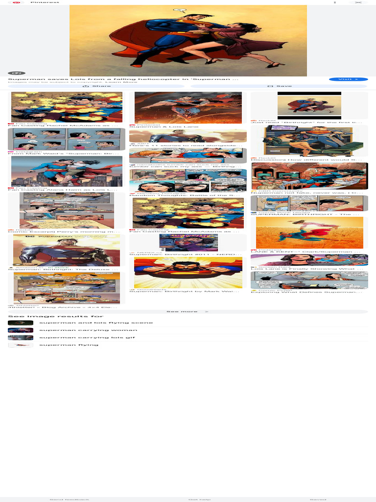 superman catching falling luis lanr in superman birthright comics ...