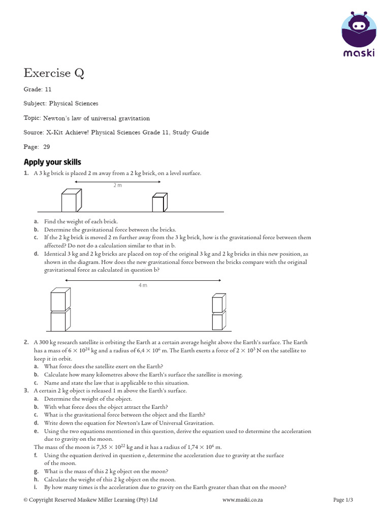 PYC G11 Mechanics Newton S Law of Universal Gravitation Newton S Law of Universal Gravitation ...