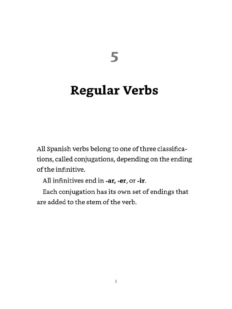 5_Regular Verbs (1) | PDF