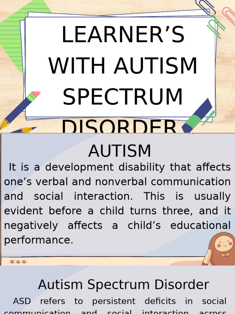 Characteristics of Autism Spectrum Disorder | PDF