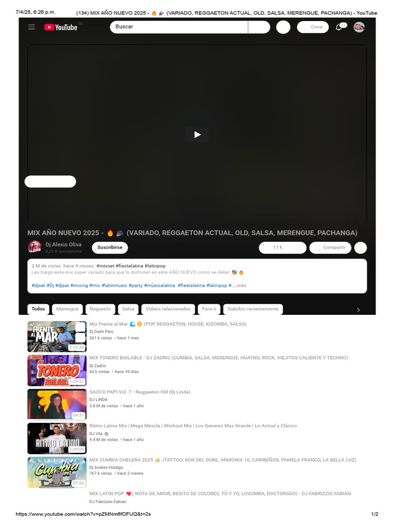 MIX AÑO NUEVO 2025 - ?? (VARIADO, REGGAETON ACTUAL, OLD, SALSA ...