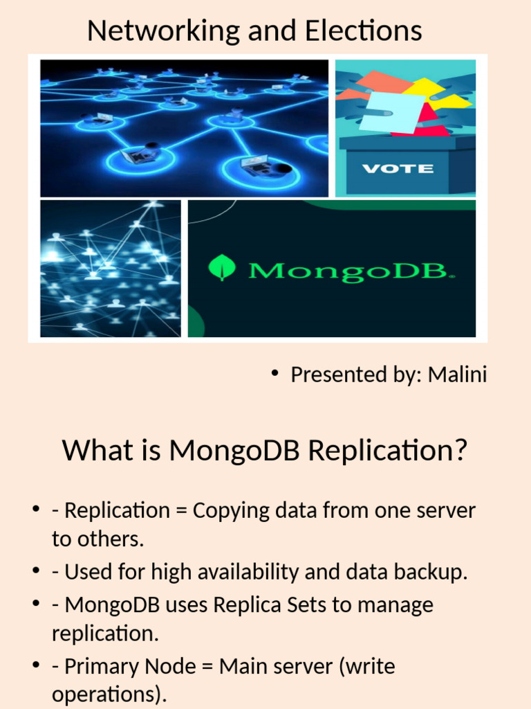 Networking and Elections ADB | PDF | Mongo Db | Replication (Computing)