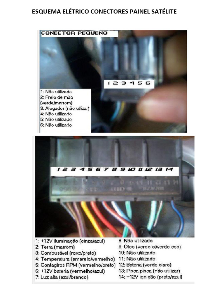 Esquema Elétrico Conectores Painel Satélite | PDF