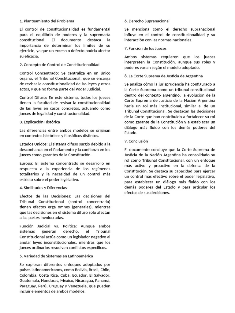 Control de Lectura Consti | PDF | Separación de poderes | Democracia