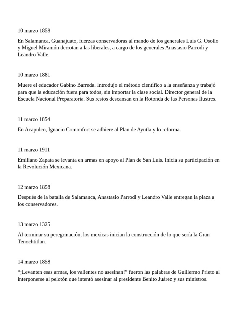 Efemerides Marzo | PDF