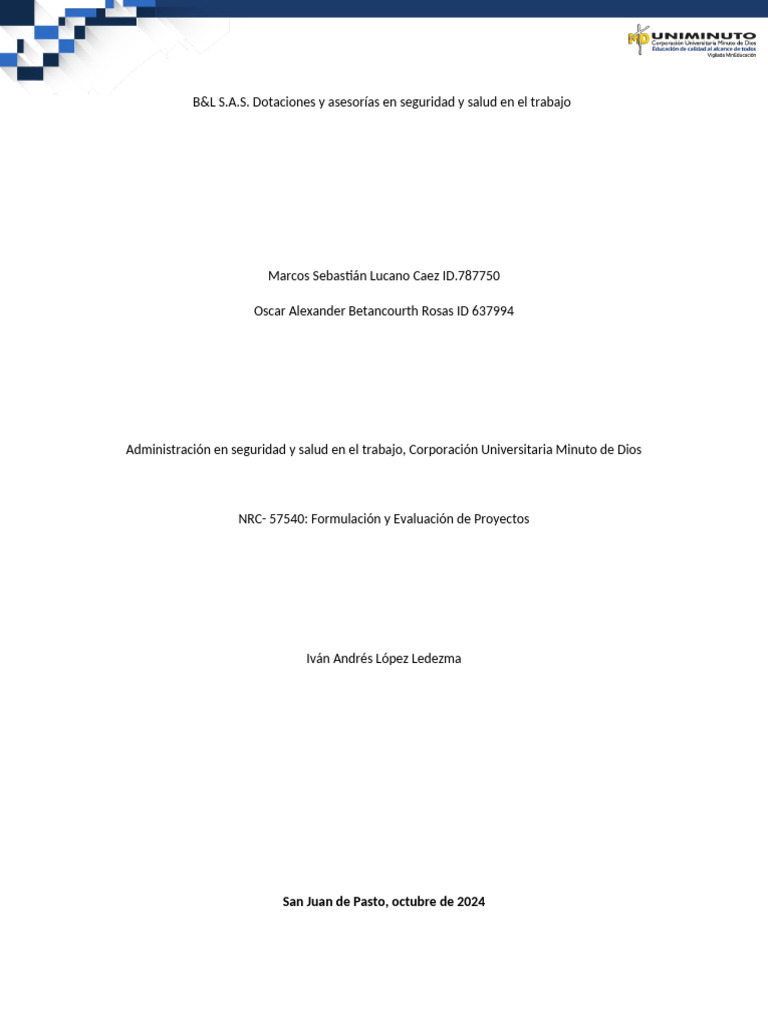 Formulacion de Proyectos Apa | PDF | Análisis FODA | Business