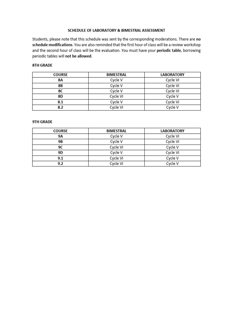 Schedule+of+laboratory+&+assessment+1st+term+jds | PDF