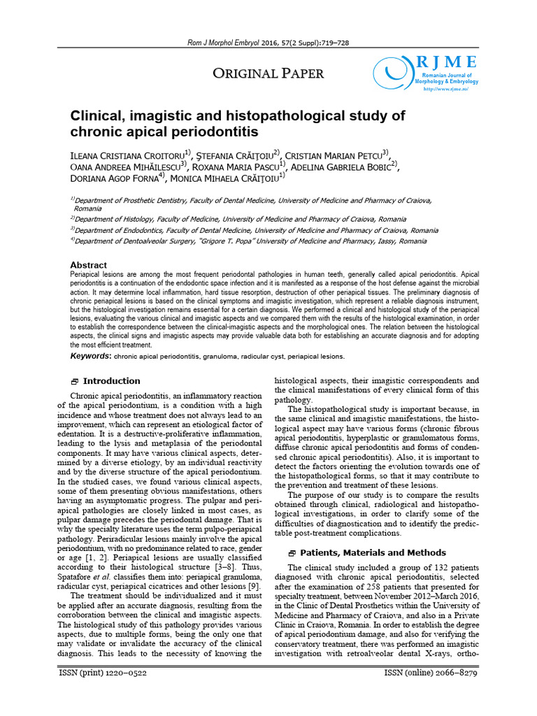 Periodontitis Histología | PDF | Epithelium | Pathology