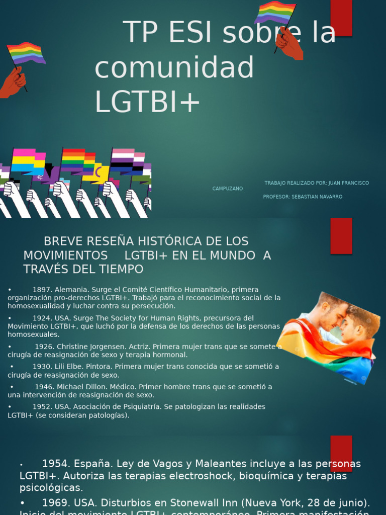 TP Integrador Esi | PDF | El matrimonio del mismo sexo | Identidad de género