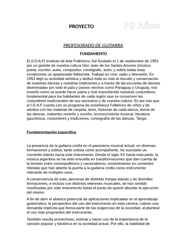 PROYECTO Idaf | PDF | Bailes | Folklore