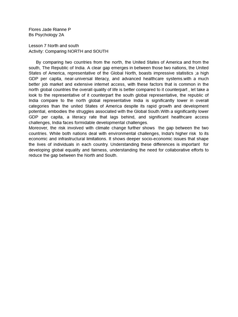 Flores Jade Rianne P Activity 7 Contemporary World | PDF