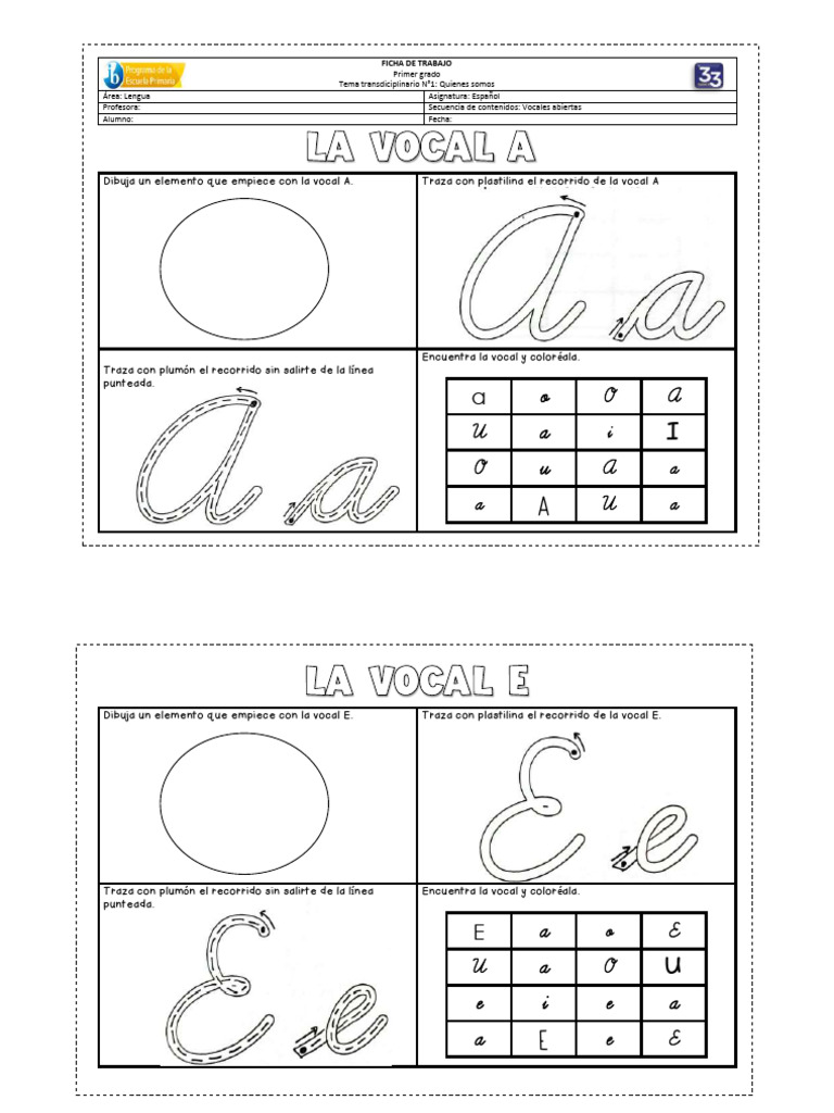 SEMANA 6 - VOCALES ABIERTAS 1 | PDF