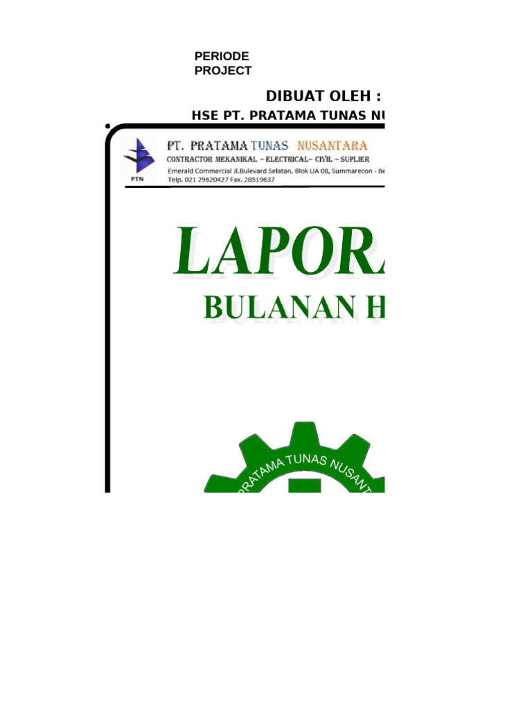 Laporan HSE Bulanan | PDF