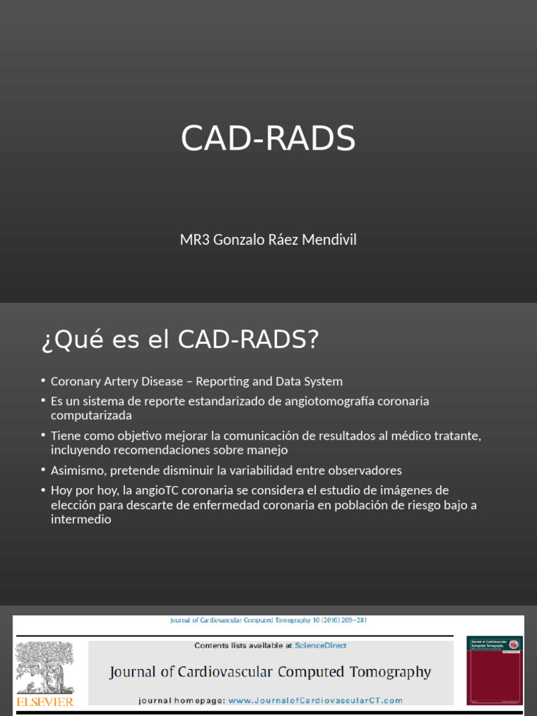 Cad Rads | PDF | Fisiología | Enfermedades cardiovasculares