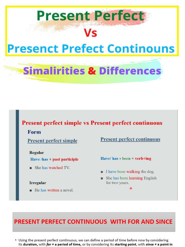 Grammar II - Chapter-2-Present Prefect and Continous. | PDF | Language ...