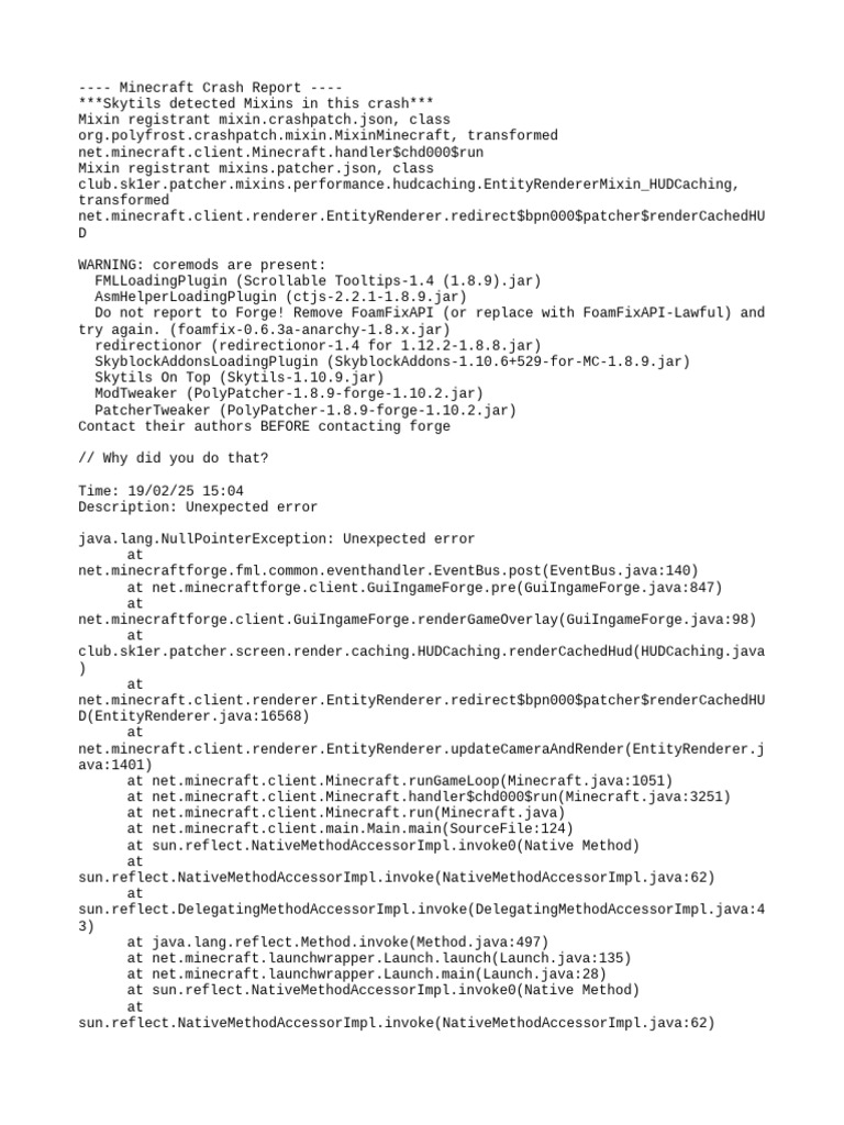 Crash 2025 02 19 - 15.04.37 Client | PDF | Software | Computer Engineering