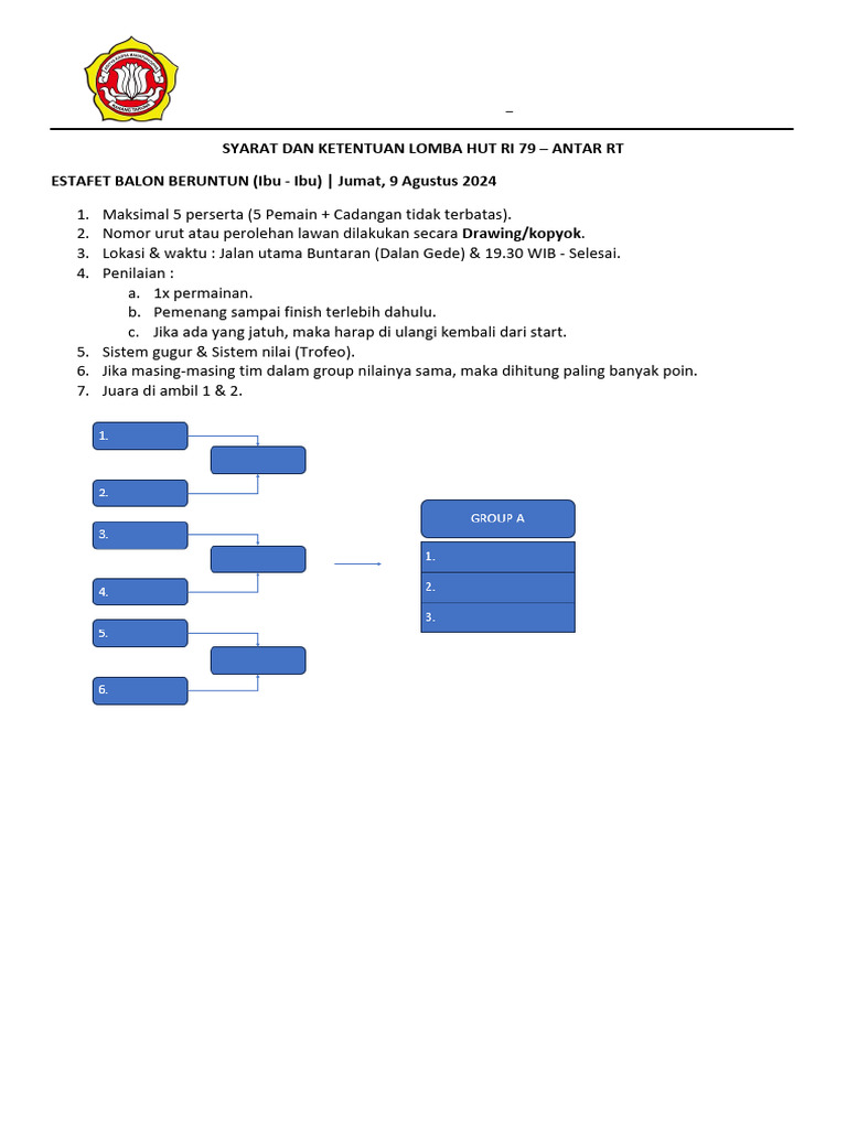 Lomba HUT RI 79 Karang Taruna Buntaran | PDF