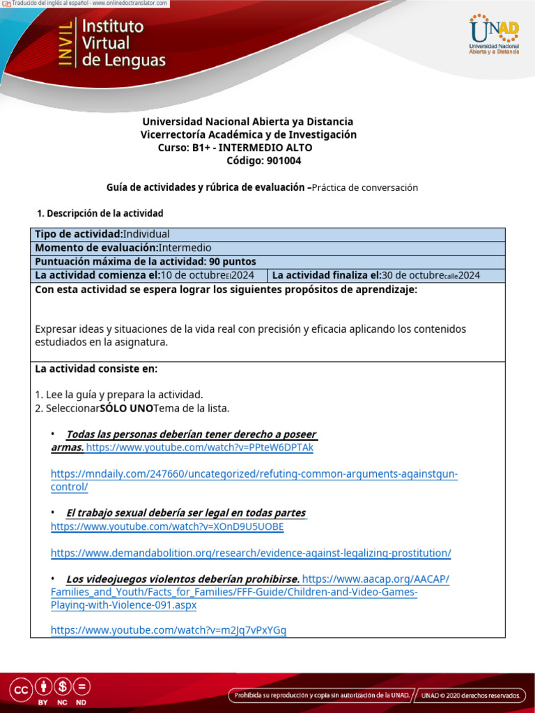 Activity Guide and Evaluation Rubric - Unit 2 - Task 3 - Speaking ...