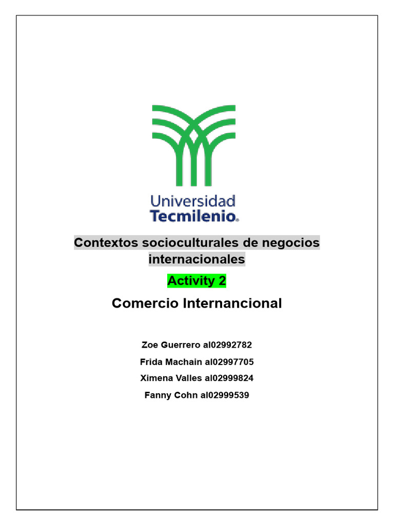 Actividad 2 (Contextos Socioculturales) | PDF | Business