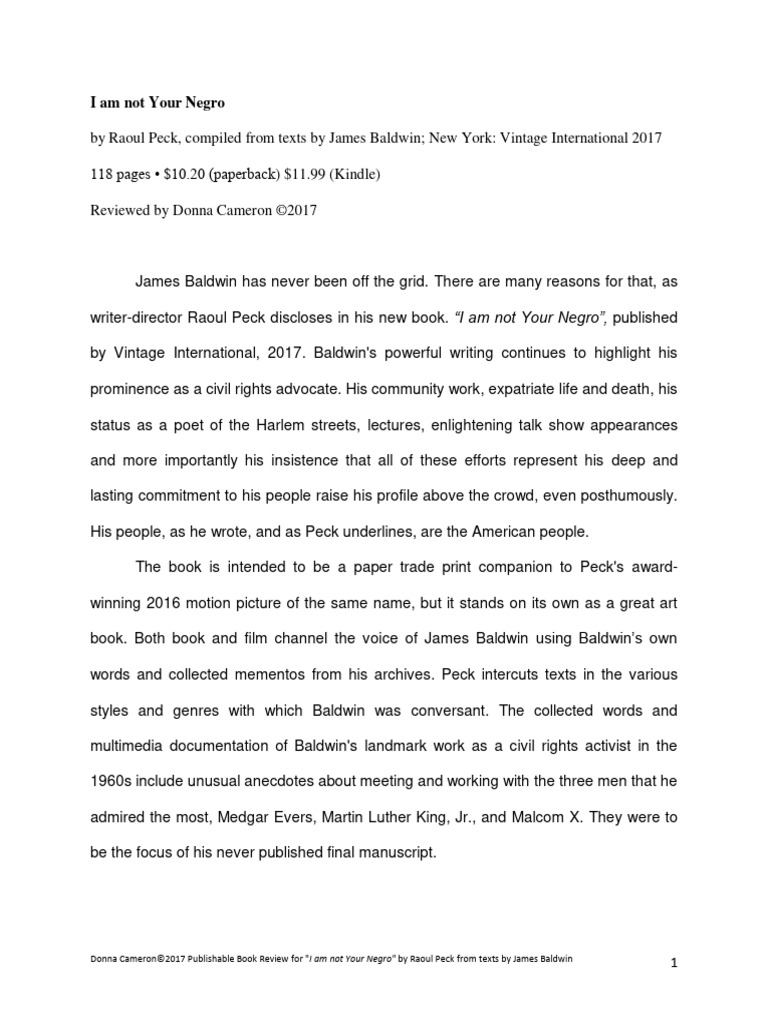 I - Am - Not - Your - Negro - Intro Raul Peck | PDF