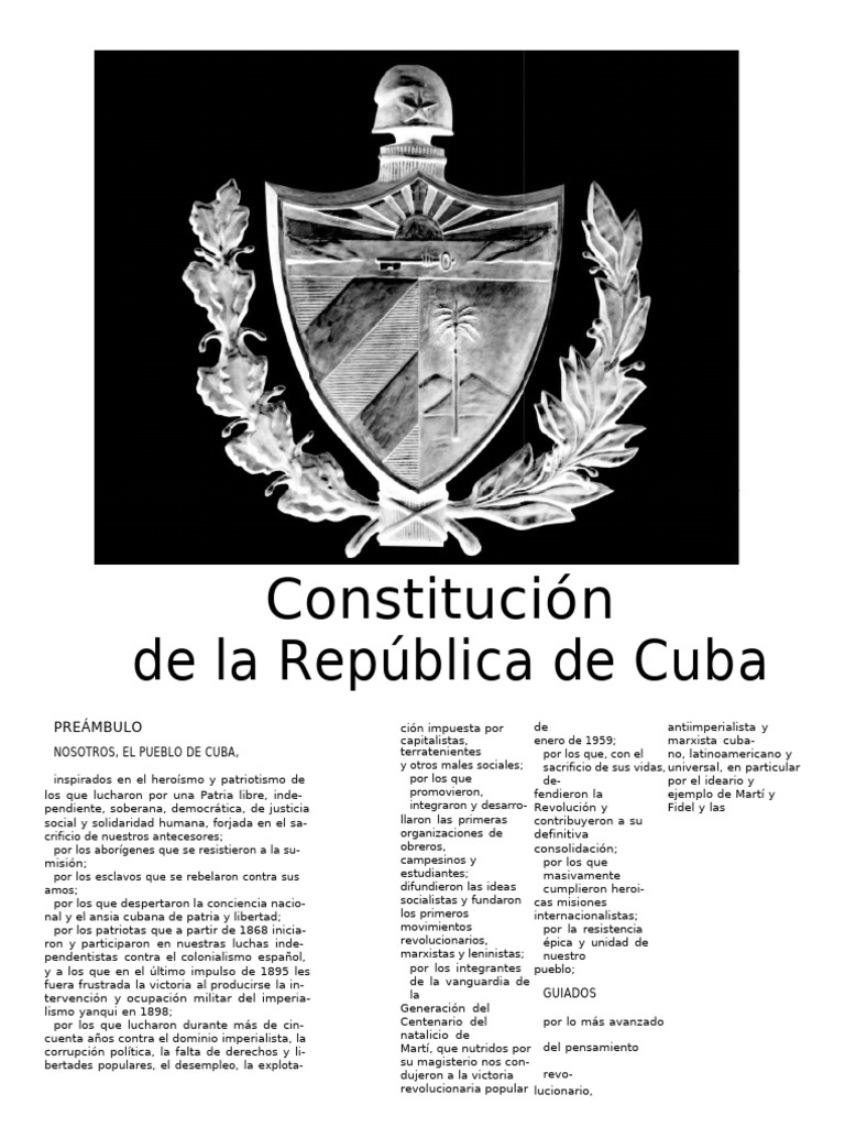 2019 Tex To Constitucion Cuba | PDF | Cuba | Estado (política)