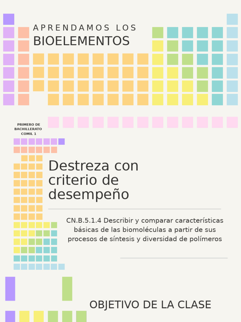 Bioelementos: Clasificación y Funciones | PDF | Biomoléculas | Organismos