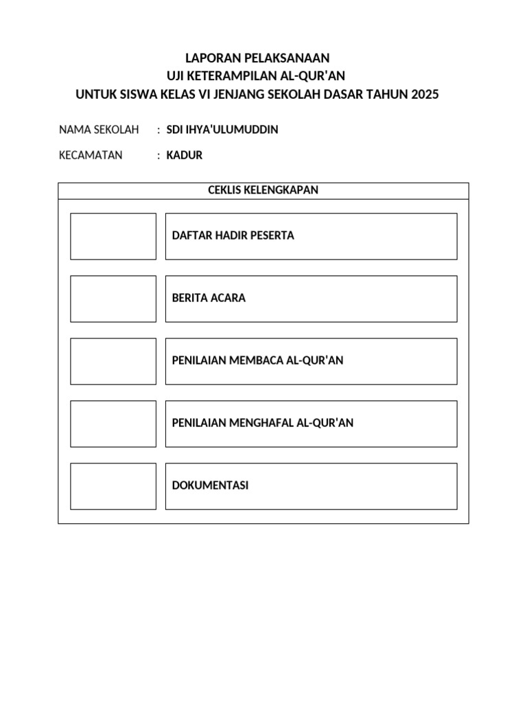 Sekolah - Format Pelaksanaan Uka 2025 | PDF