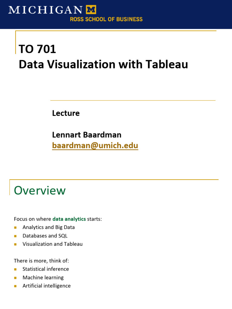 Data Visualization Lecture | PDF | Analytics | Sql