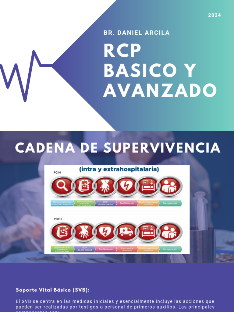 Rcp Basico y Avanzado | PDF | Reanimación cardiopulmonar | Sistema cardiovascular