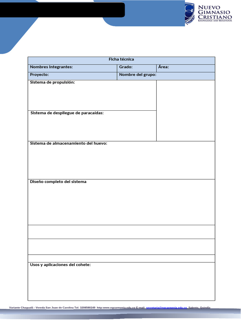 Proyecto de Robótica: Cohete Chagualá | PDF