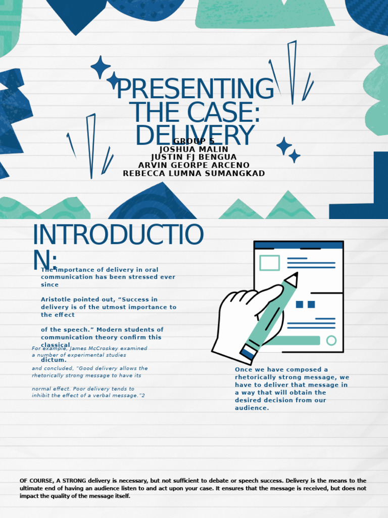 Delivery Case Presentation | PDF | Human Voice | Nonverbal Communication