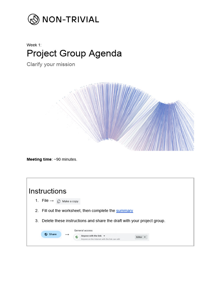 Week 1: Project Group Call Agenda - yourGroupName | PDF
