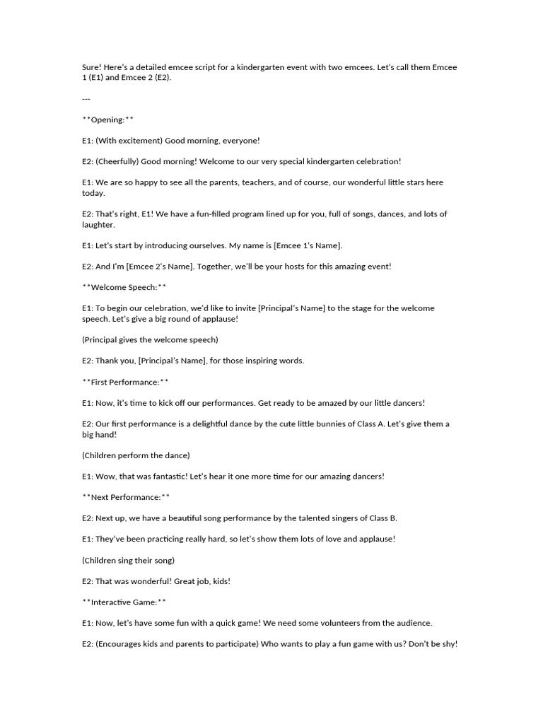 Kinder Moving Up 2 EMCEES ENGLISH | PDF