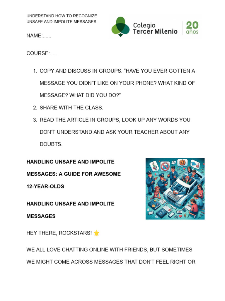 Adapted Diagnostic Project - Instructions - Understand How To Recognize ...