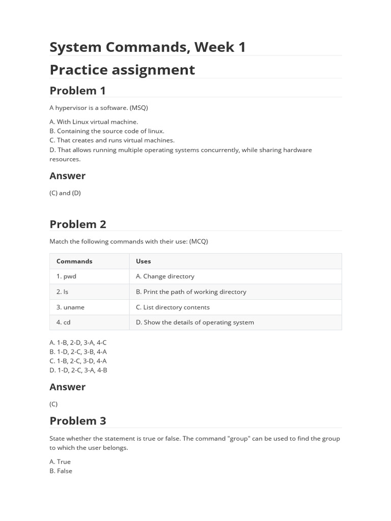 Week 1 Practice Assignments | PDF
