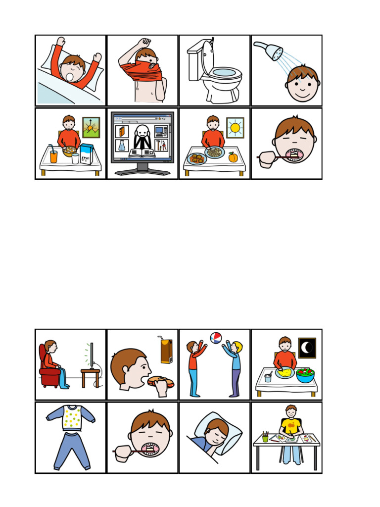 Rutina Con Pictogramas | PDF