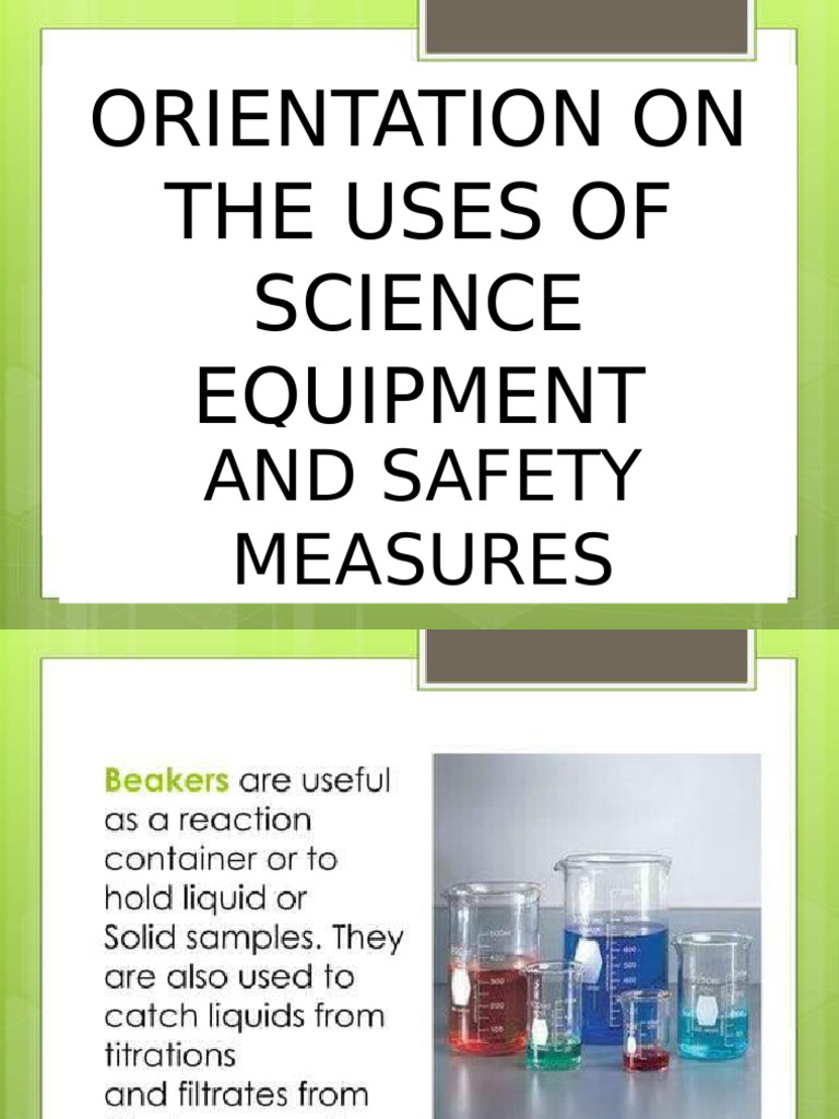 Science Equipment Safety Guidelines | PDF