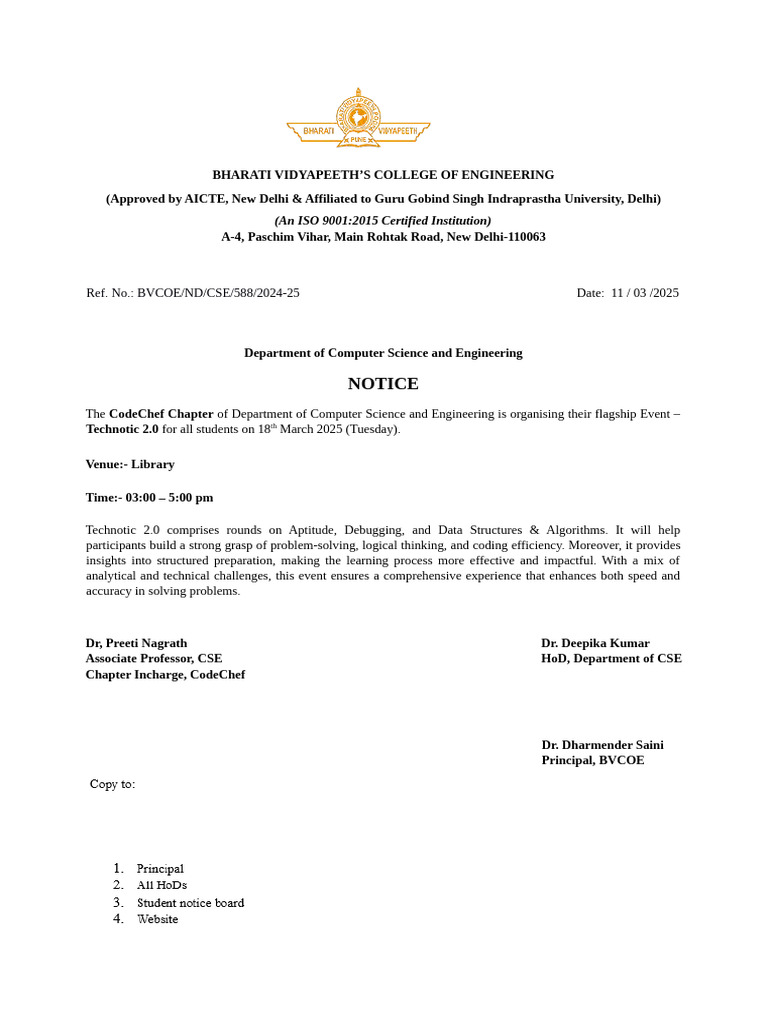 Technotic 2.0 Event Notice | PDF