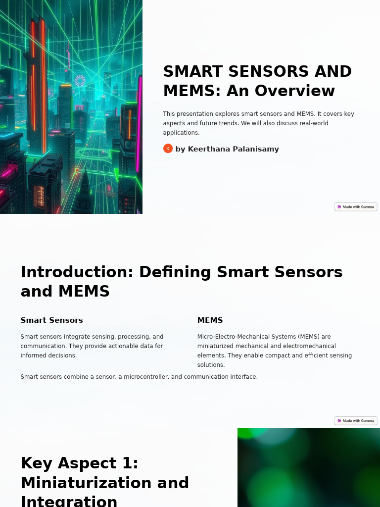 Smart Sensors and Mems An Overview | PDF | Sensor | Artificial Intelligence