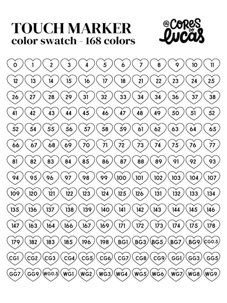 TOUCH MARKER - Color Swatch Completo | PDF
